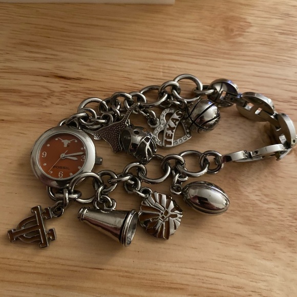 Fossil | Accessories | Fossil College Collection Watch With Charm Band ...